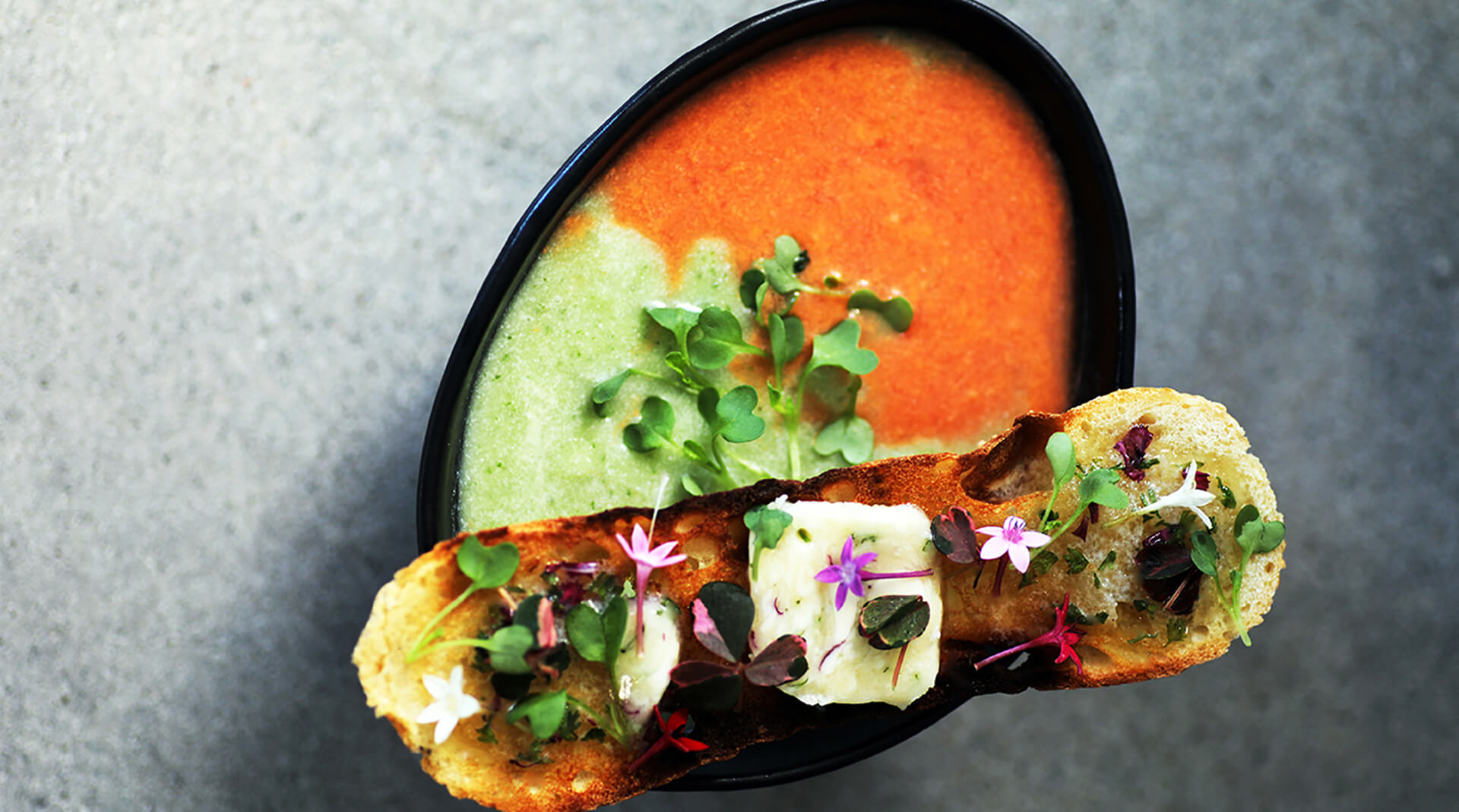 Melon-Coconut Soup with Crostini - Shamrock Foods